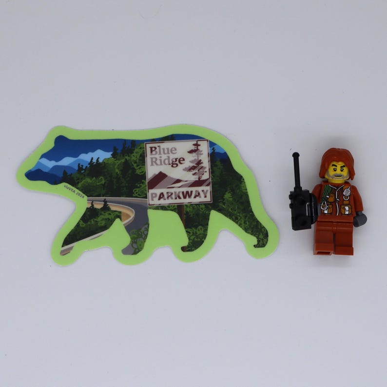 Blue Ridge Parkway - Vinyl Sticker - Original Artwork - Black Bear Cut ...