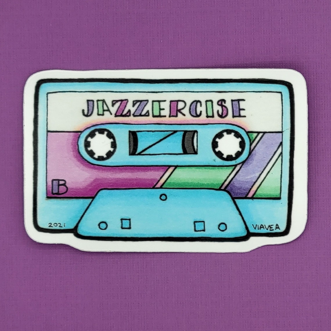 Jazzercise - Vinyl Sticker -original Artwork | 80s | Retro | Cassette ...
