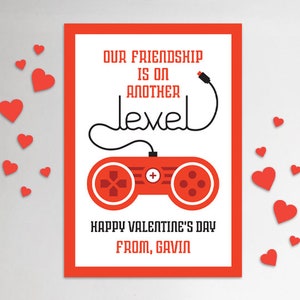 CUSTOMIZED Video Game Valentines Day Card PRINTABLE Gamer - Etsy