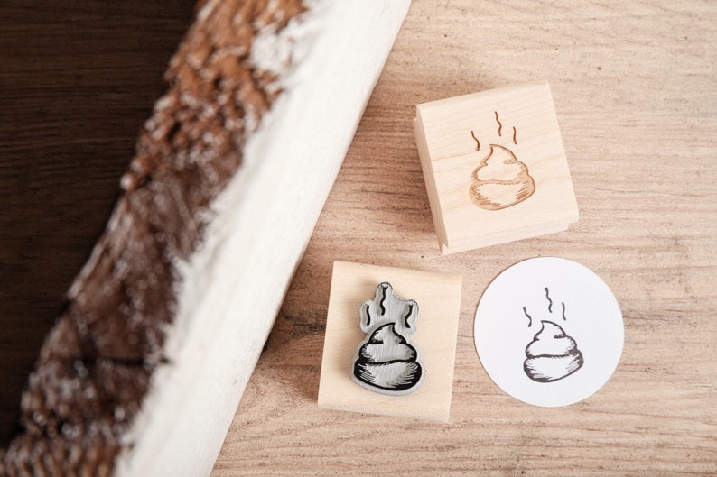Smelly Poop Rubber Stamp - Etsy