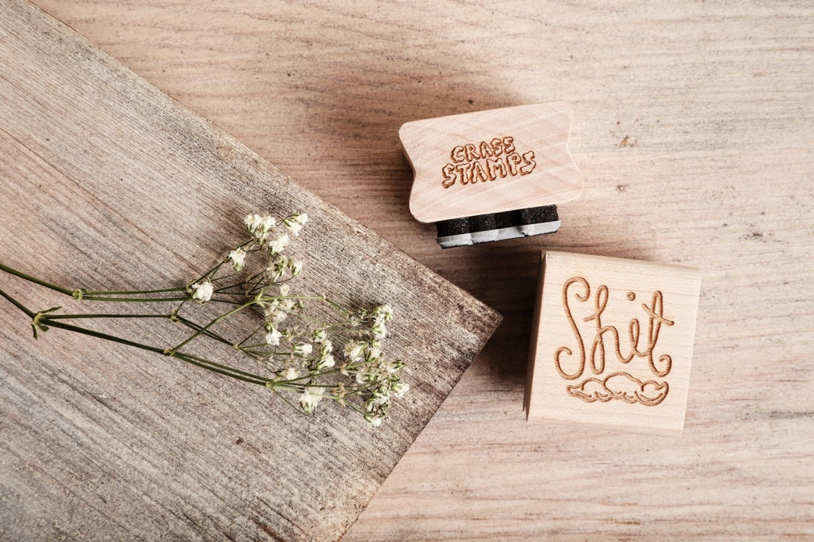 Shit Rubber Stamp Mature Content Curse Word | Etsy