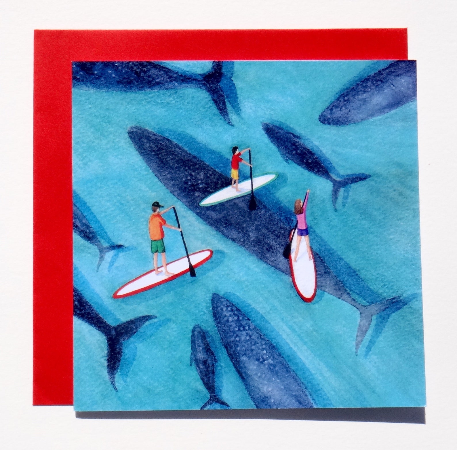 Paddle Board Card SUP Card Illustration Greeting Card - Etsy UK