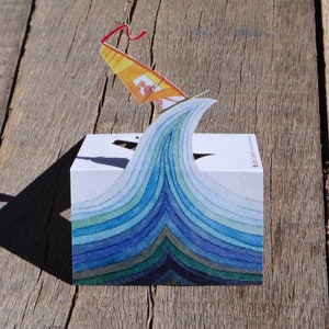 Pop-up Card. Sea Card. Windsurfing Card. Watercolour. Surf Board ...