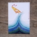 Pop-up Card. Sea Card. Windsurfing Card. Watercolour. Surf Board ...