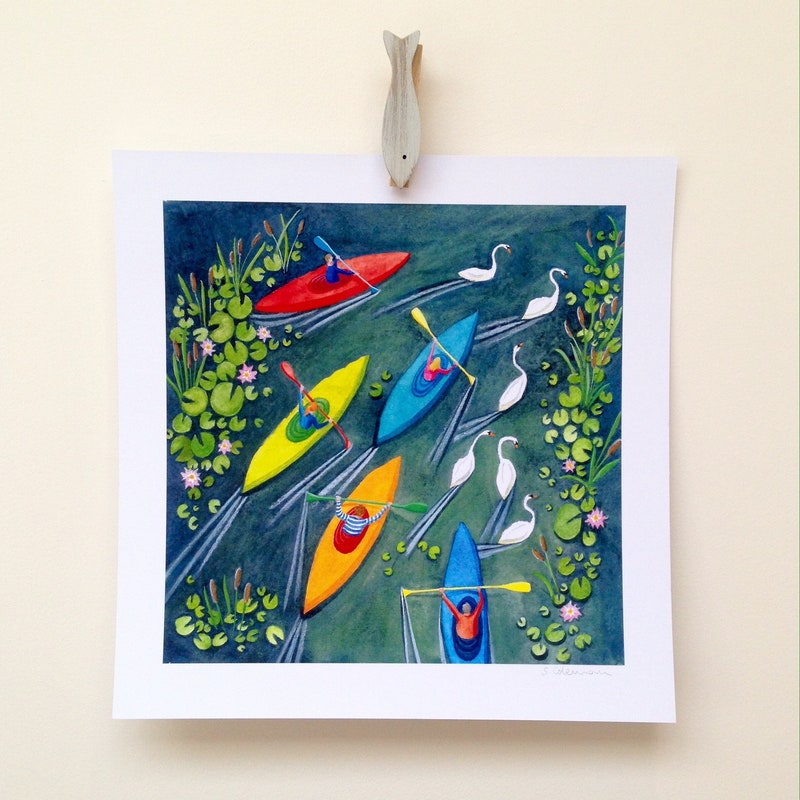 Kayak Art - Etsy