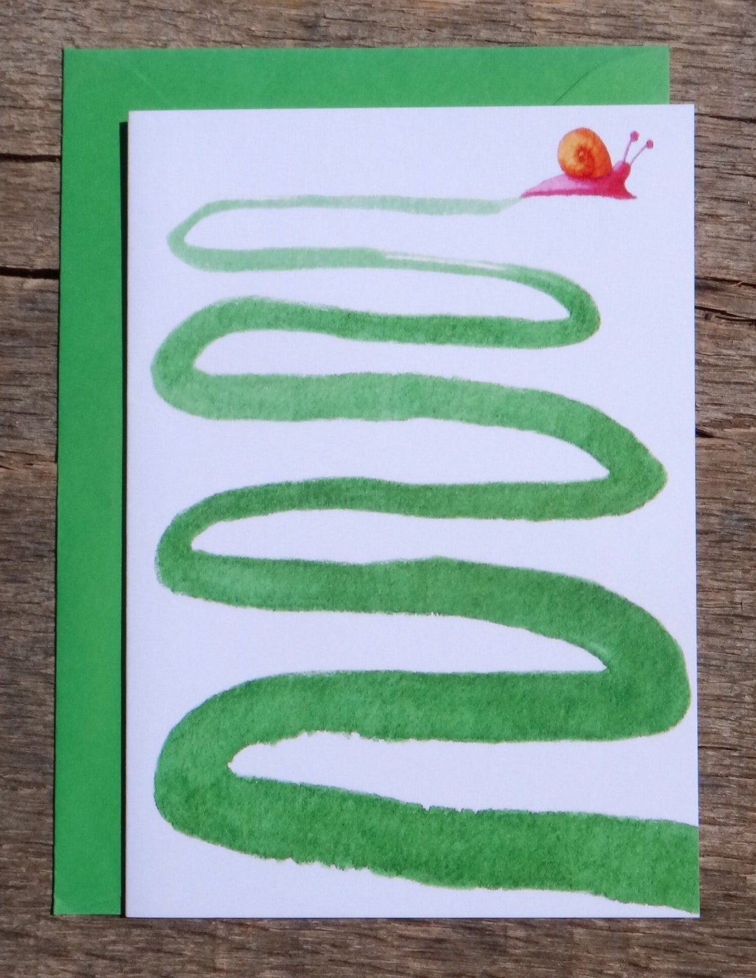 Snail, Leaving Card, Birthday Card, New Home Card, Bon Voyage Card ...