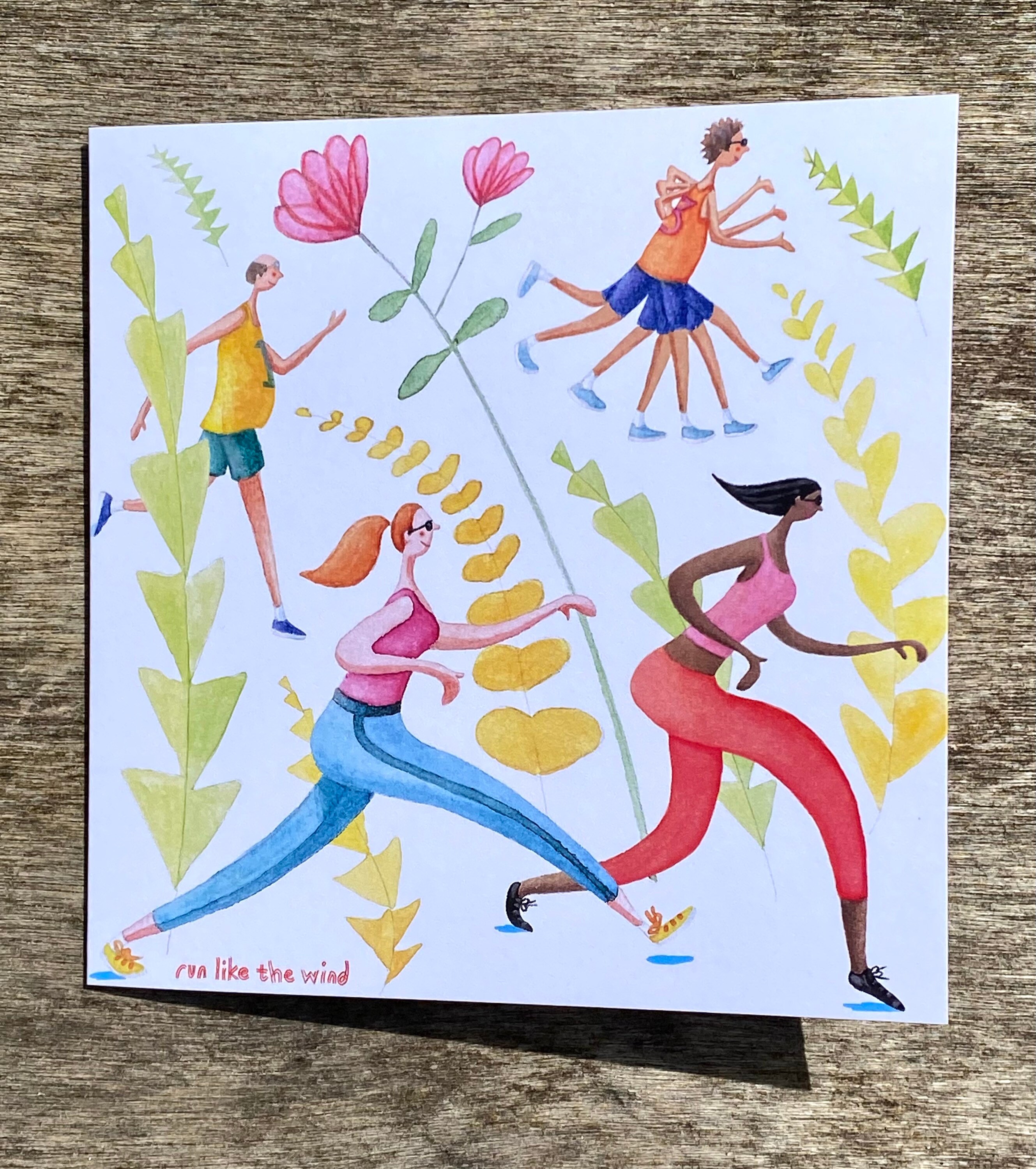 Run With the Wind Greetings Card Running Card Runners Card - Etsy