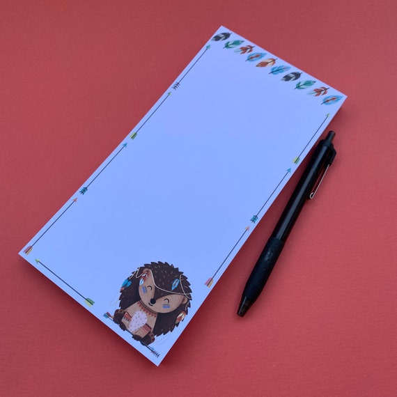 Hedgehog Notepad. 100 Sheets. DL 105 X 210mm - Etsy UK