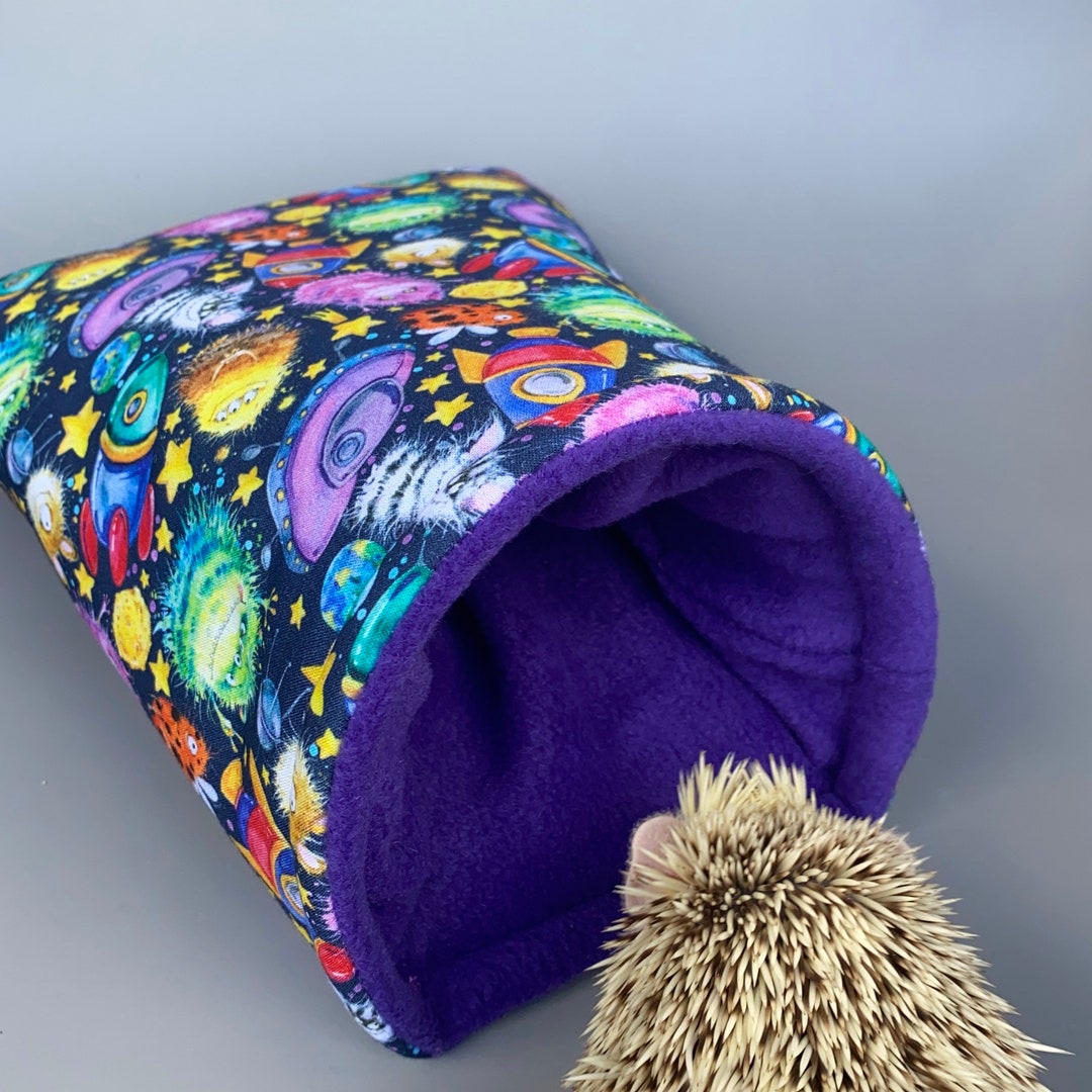 Outer Space Cosy Snuggle Cave. Padded Stay Open Snuggle Sack. Hedgehog ...