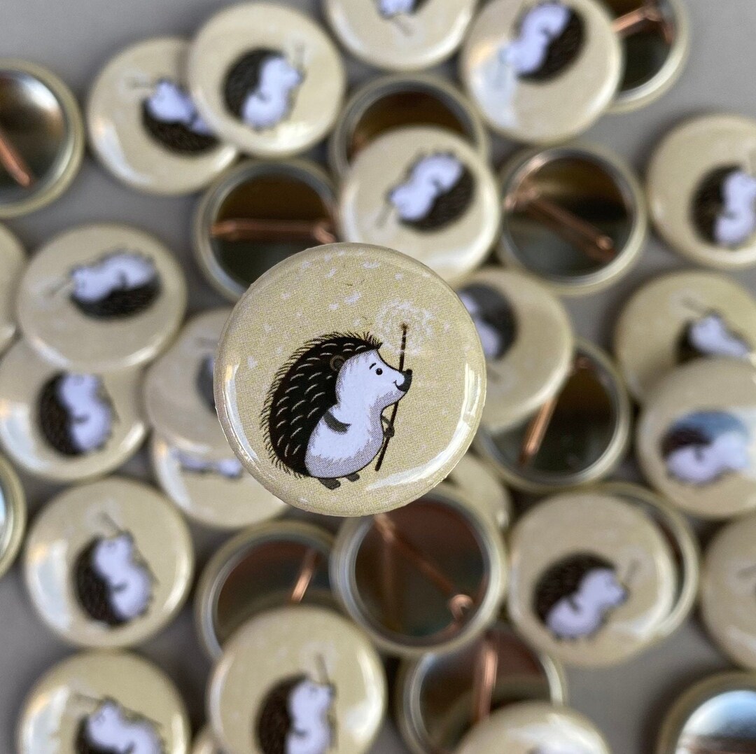 Dandelion Hedgehog Badge. 25mm Badge. Hedgehog Pin. Animal Lover Gift ...