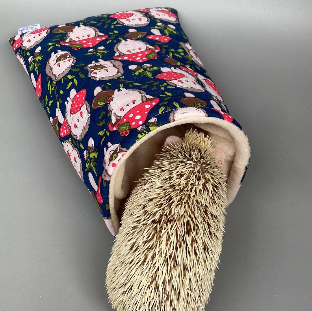 Hedgehogs With Mushroom Hats Cosy Snuggle Cave. Padded Stay Open ...