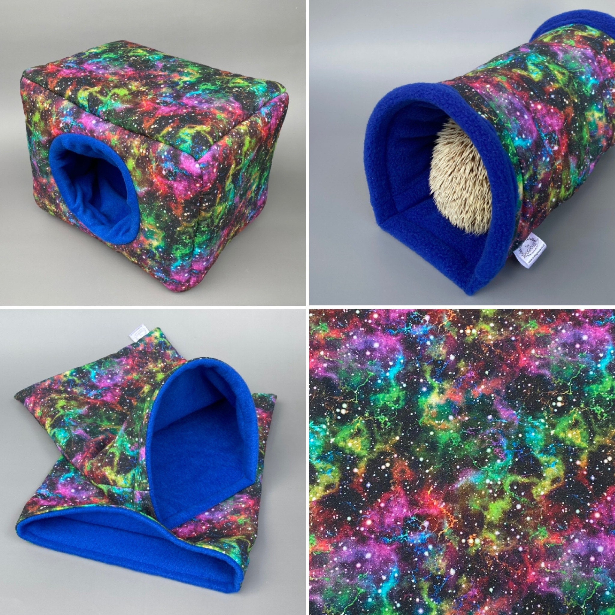 Nebula Full Cage Set. LARGE Cube House, Snuggle Sack, Tunnel Cage Set ...
