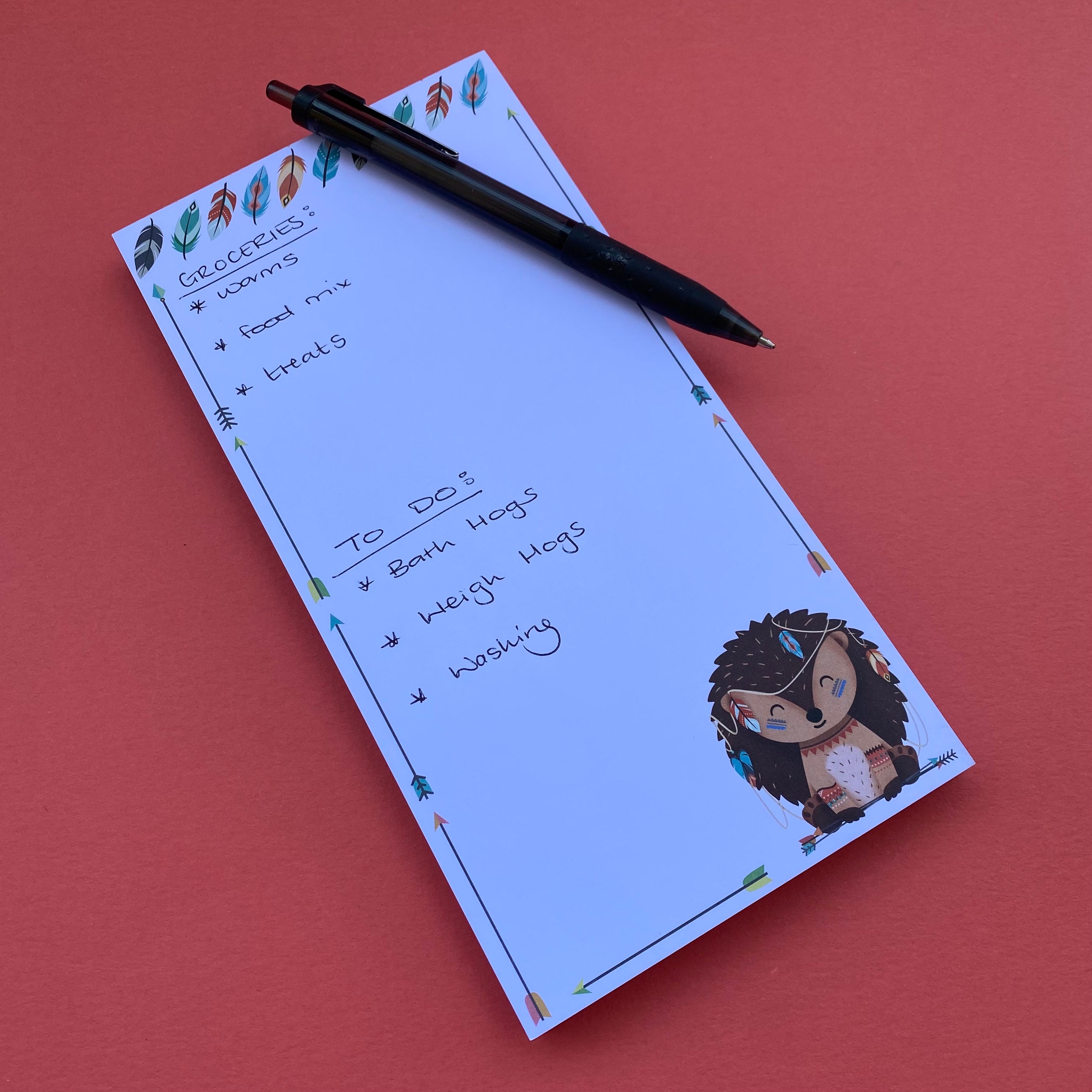 Hedgehog Notepad. 100 Sheets. DL 105 X 210mm - Etsy UK