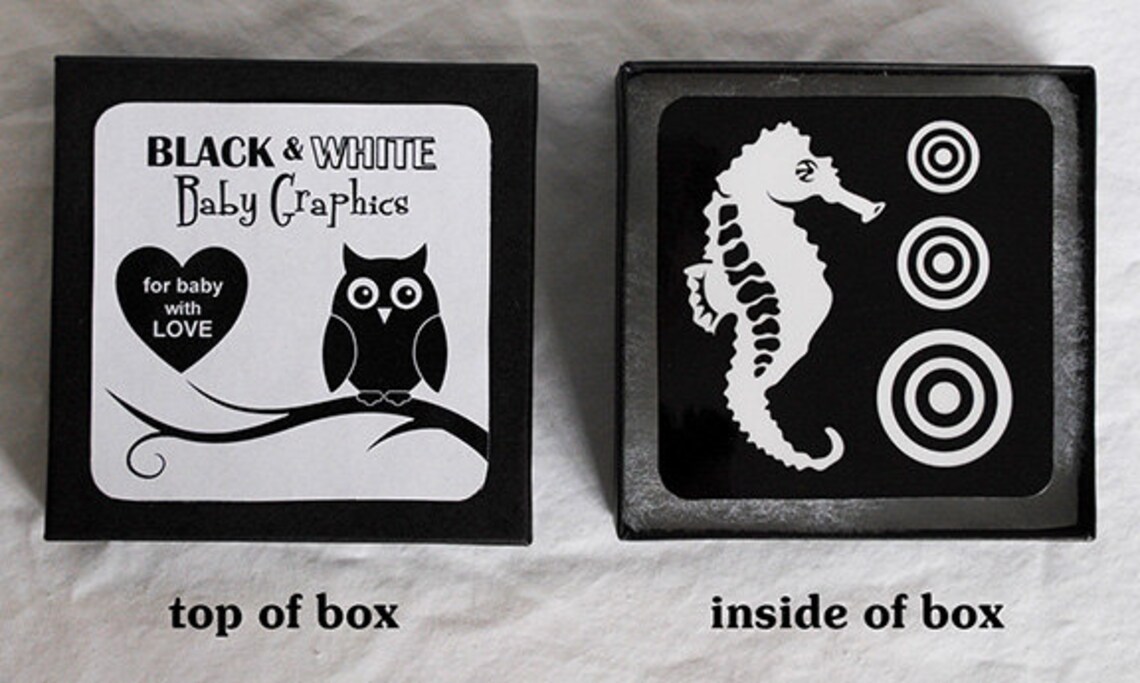 Black & White Baby Graphics Infant Visual Stimulation Art - Etsy
