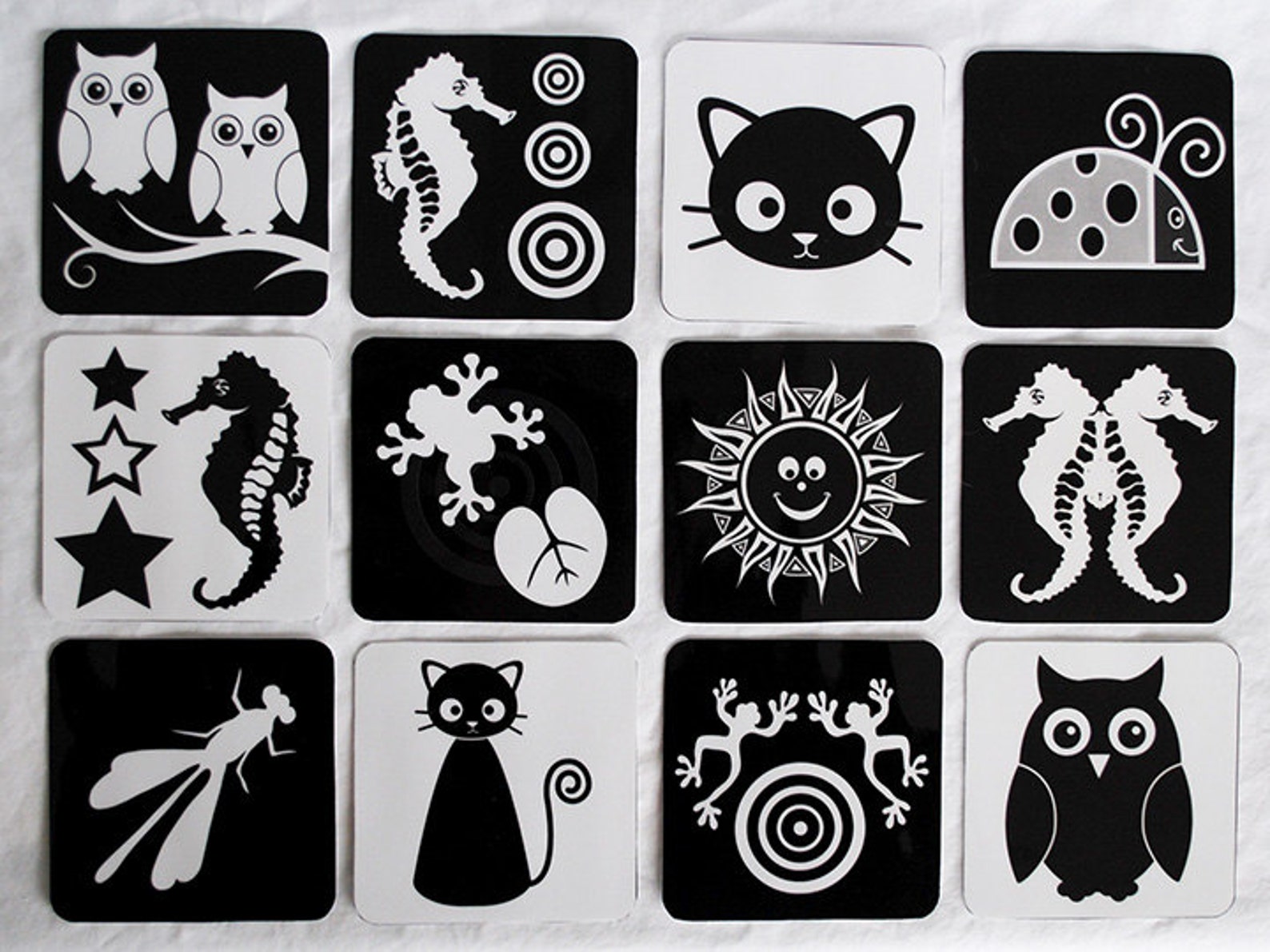 Black & White Baby Graphics Infant Visual Stimulation Art - Etsy