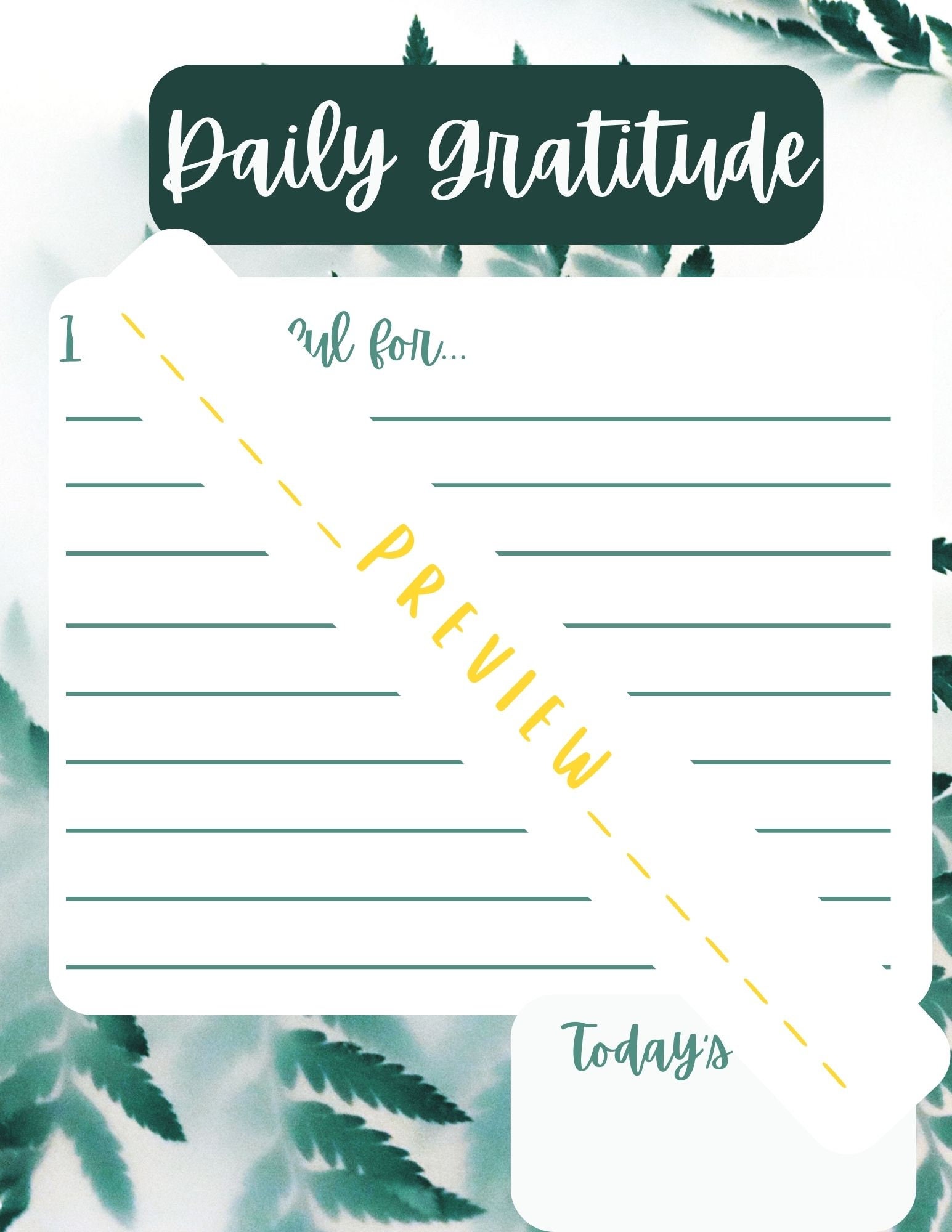 Printable Gratitude Journal Prompt - Etsy