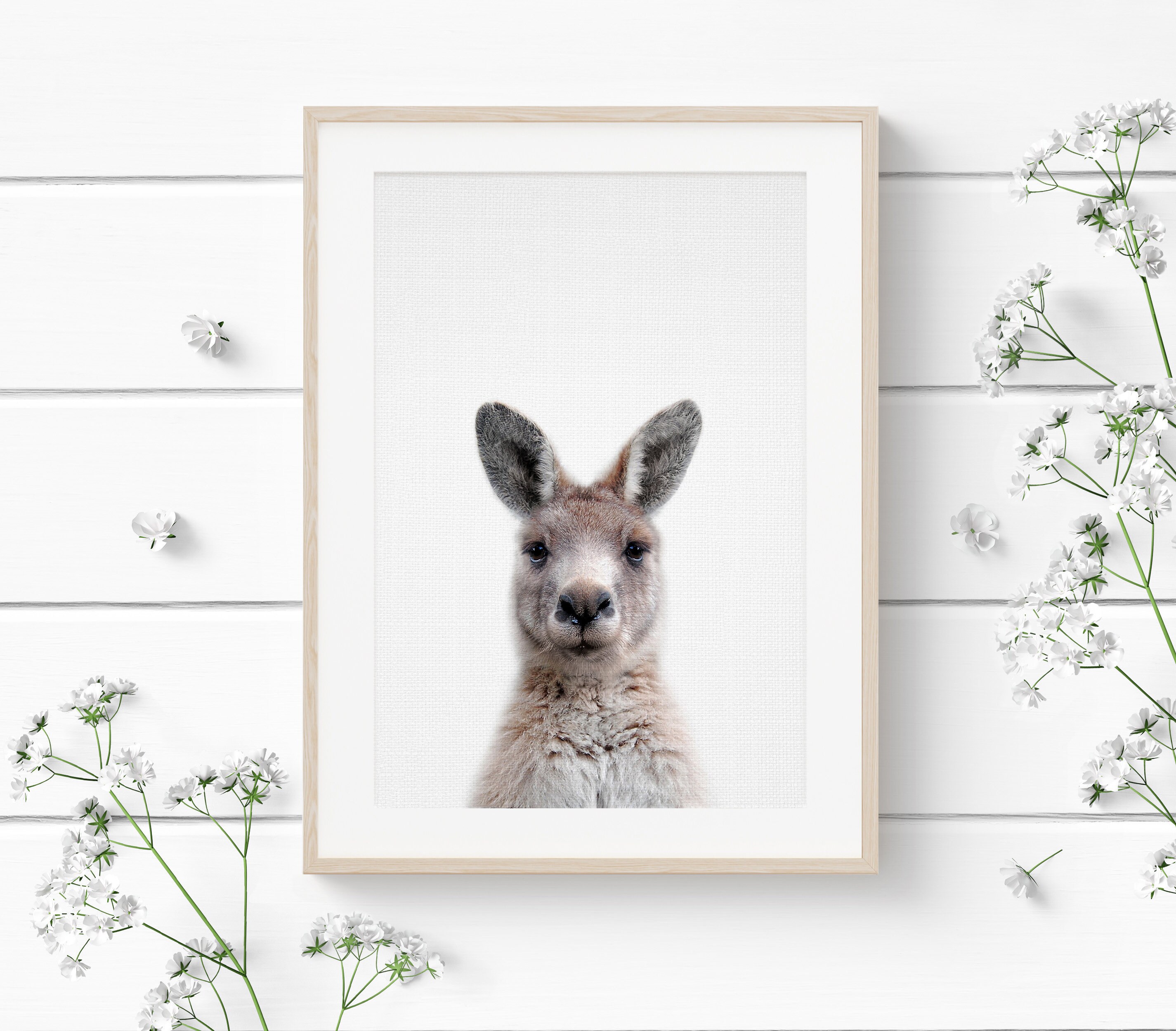 Kangaroo Print Nursery Animal Print Nursery Animals | Etsy
