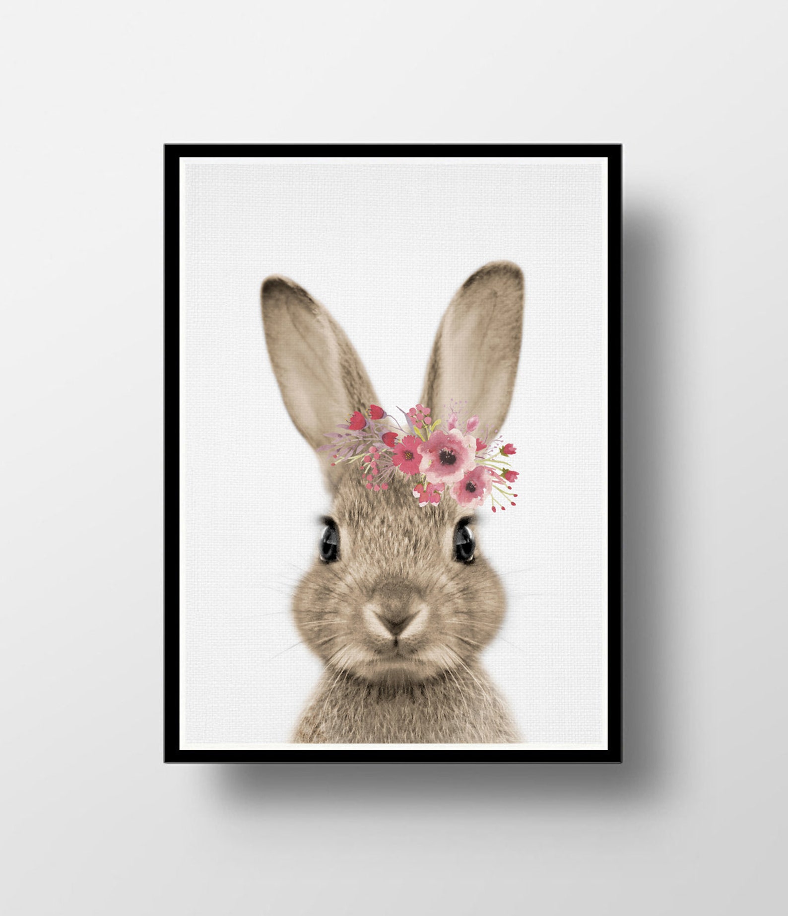 Rabbit Print Nursery Animal Nursery Wall Art Woodlands - Etsy