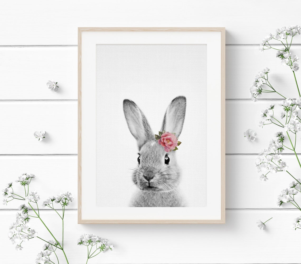 Rabbit Print Nursery Animals Nursery Printable Nursery - Etsy UK