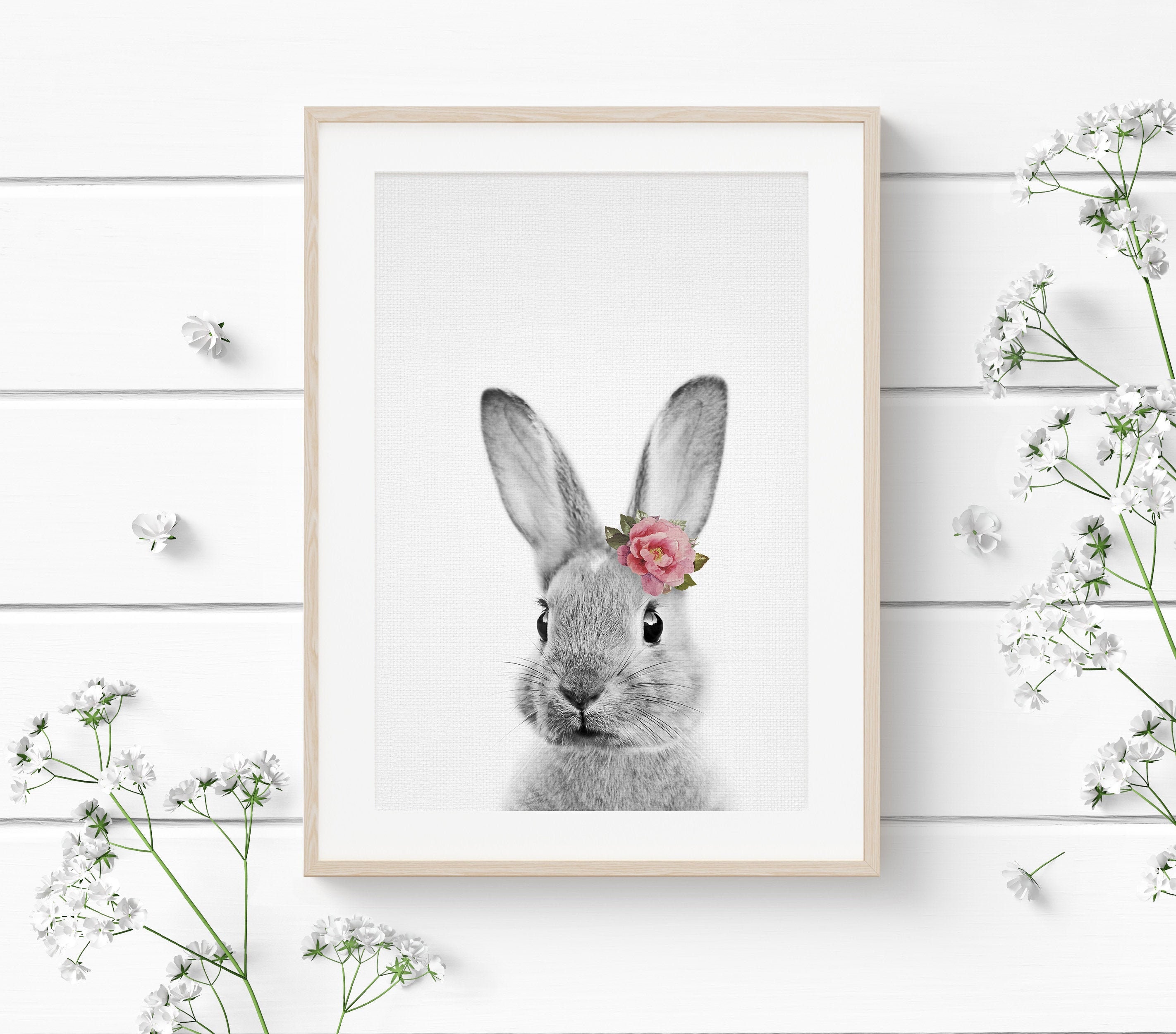 Rabbit Print Nursery Animals Nursery Printable Nursery - Etsy