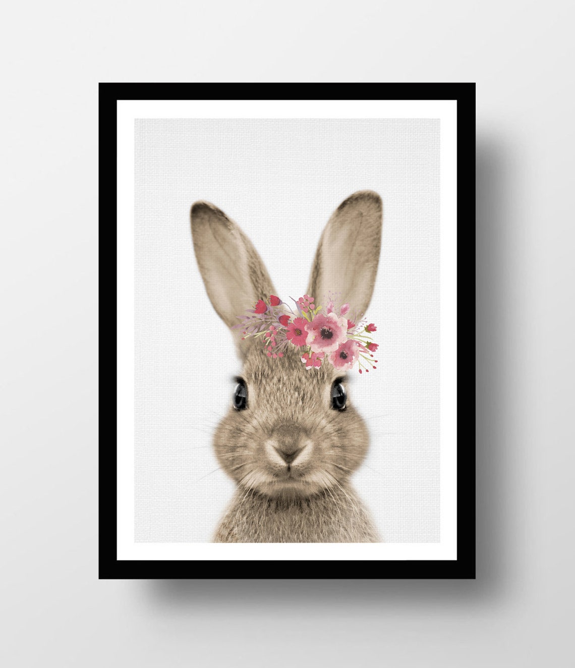 Rabbit Print Nursery Animal Nursery Wall Art Woodlands - Etsy