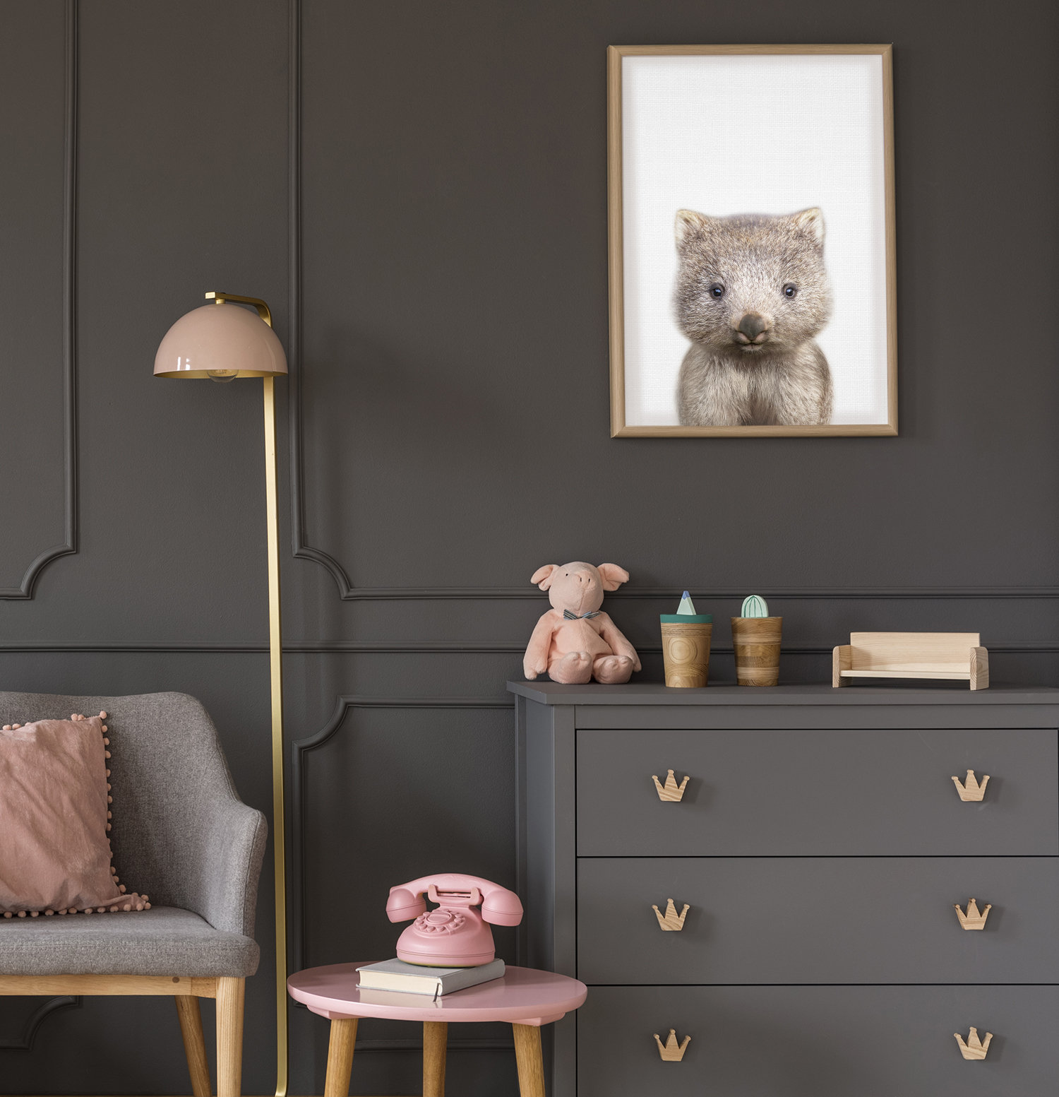 Wombat Print Australian Animal Print Nursery Animals - Etsy