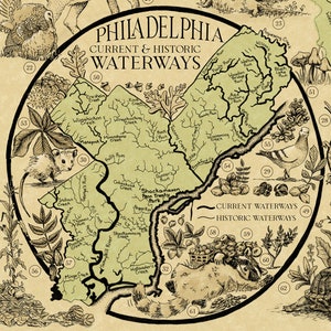 Map of Delaware River Watershed/lenapehoking, 16"x20" - Etsy