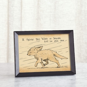 Fox in the Wind 5"x7" Art Print - Etsy