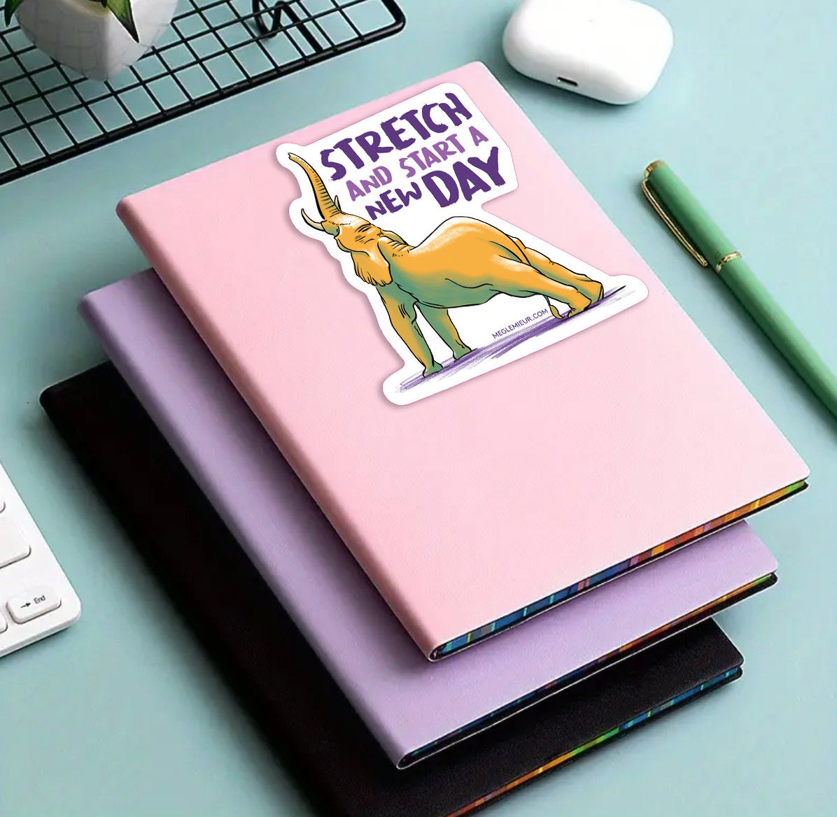 Sticker- Elephant Stretch - Etsy