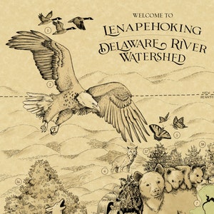 Map of Delaware River Watershed/lenapehoking, 16"x20" - Etsy
