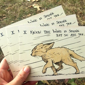 Fox in the Wind 5"x7" Art Print - Etsy