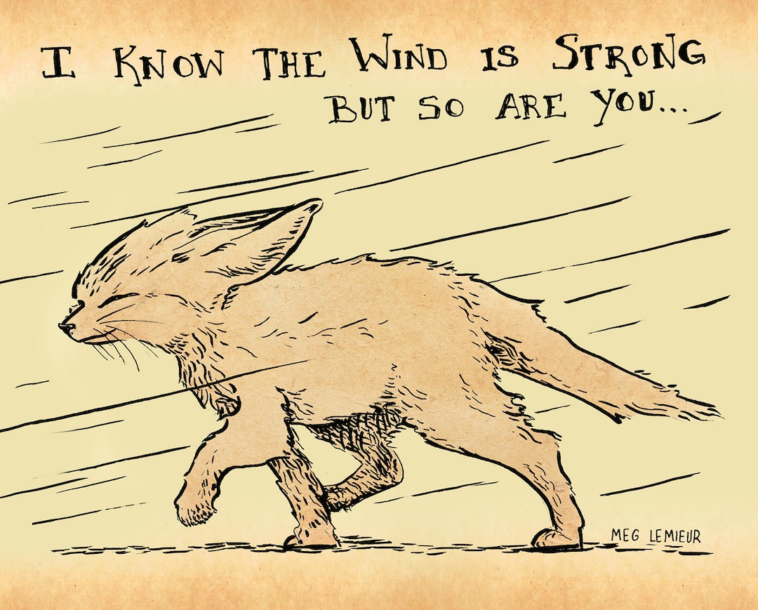Fox in the Wind 8"x10" Art Print - Etsy