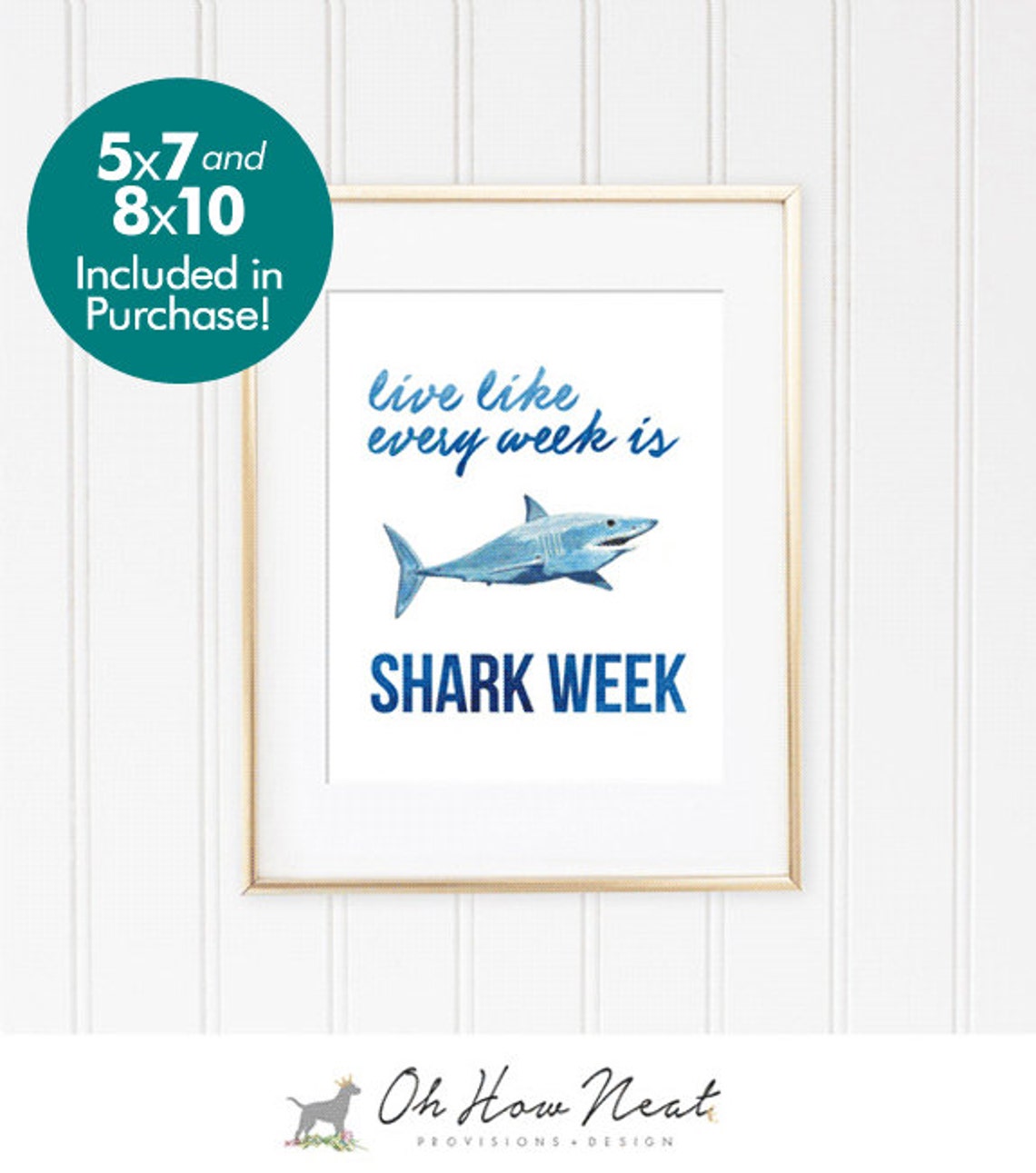 Printable live Like Every Week is Shark Week - Etsy