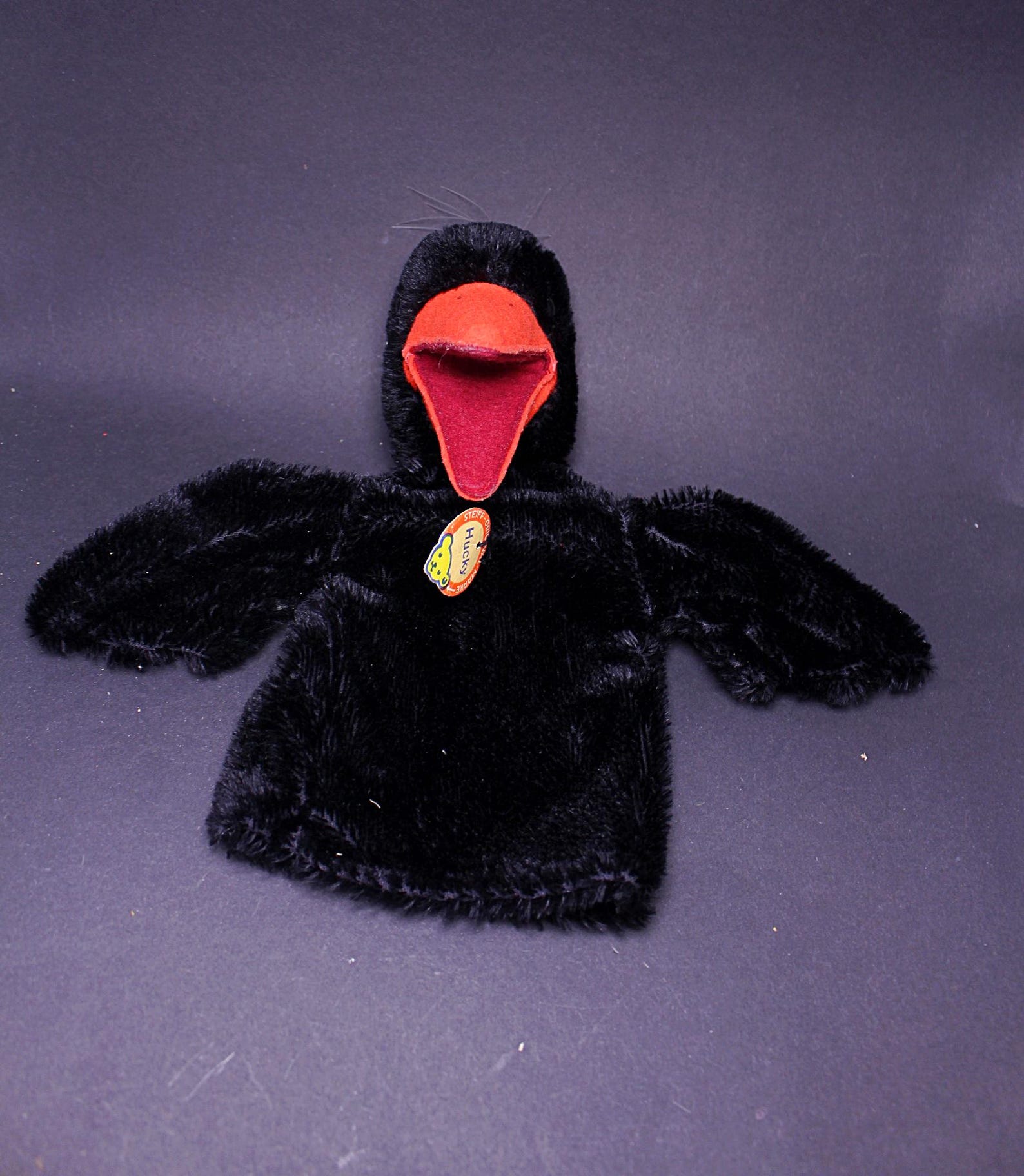 Vintage Steiff Raven Hand Puppet Hucky: Mohair Plush Toy With Ids - Etsy