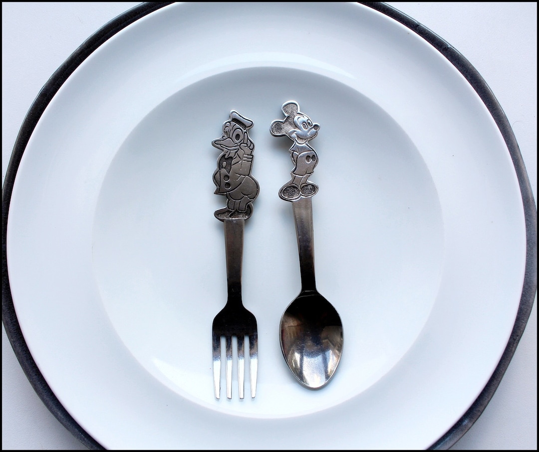 Disney Children's Stainless Steel Spoon and Fork - Walt Disney Product ...