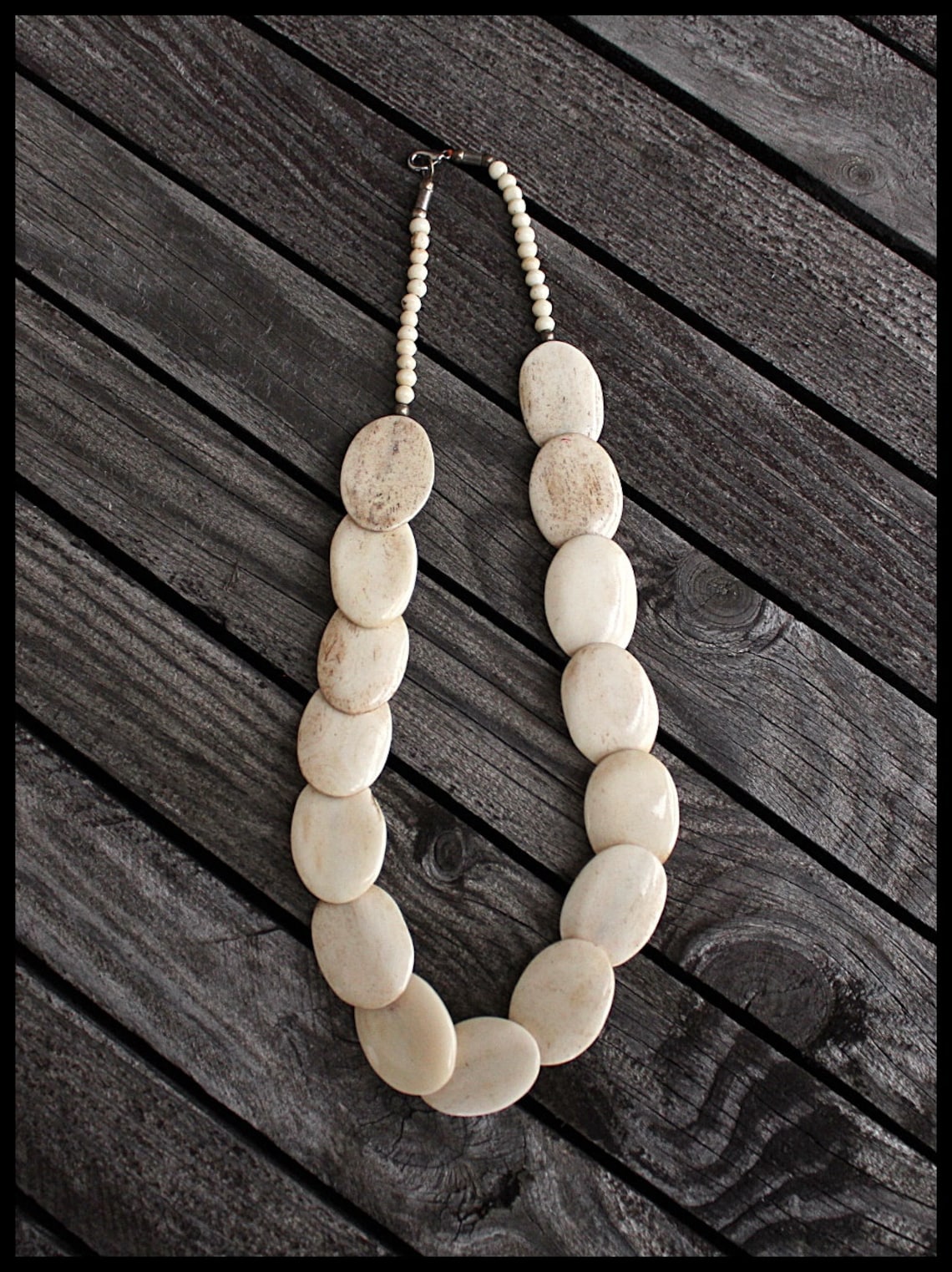 Antique Victorian Bovine Bone Necklace,19th Vintage Victorian Bone ...