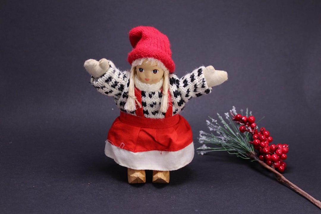 Vintage Scandinavian,christmas,nissen,set of 2,folk Art,xmas Gnomes ...