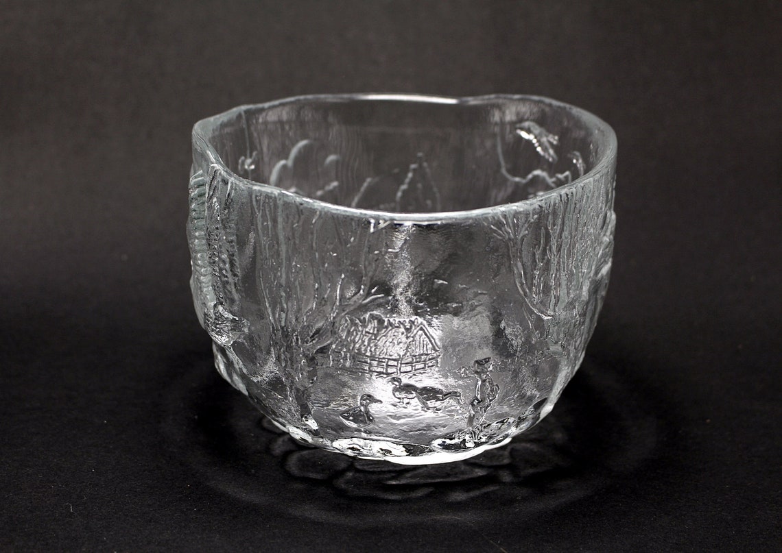 Kosta Boda-crystal Bowl by Kjell Engman,kosta Boda Mother Goose Bowl ...