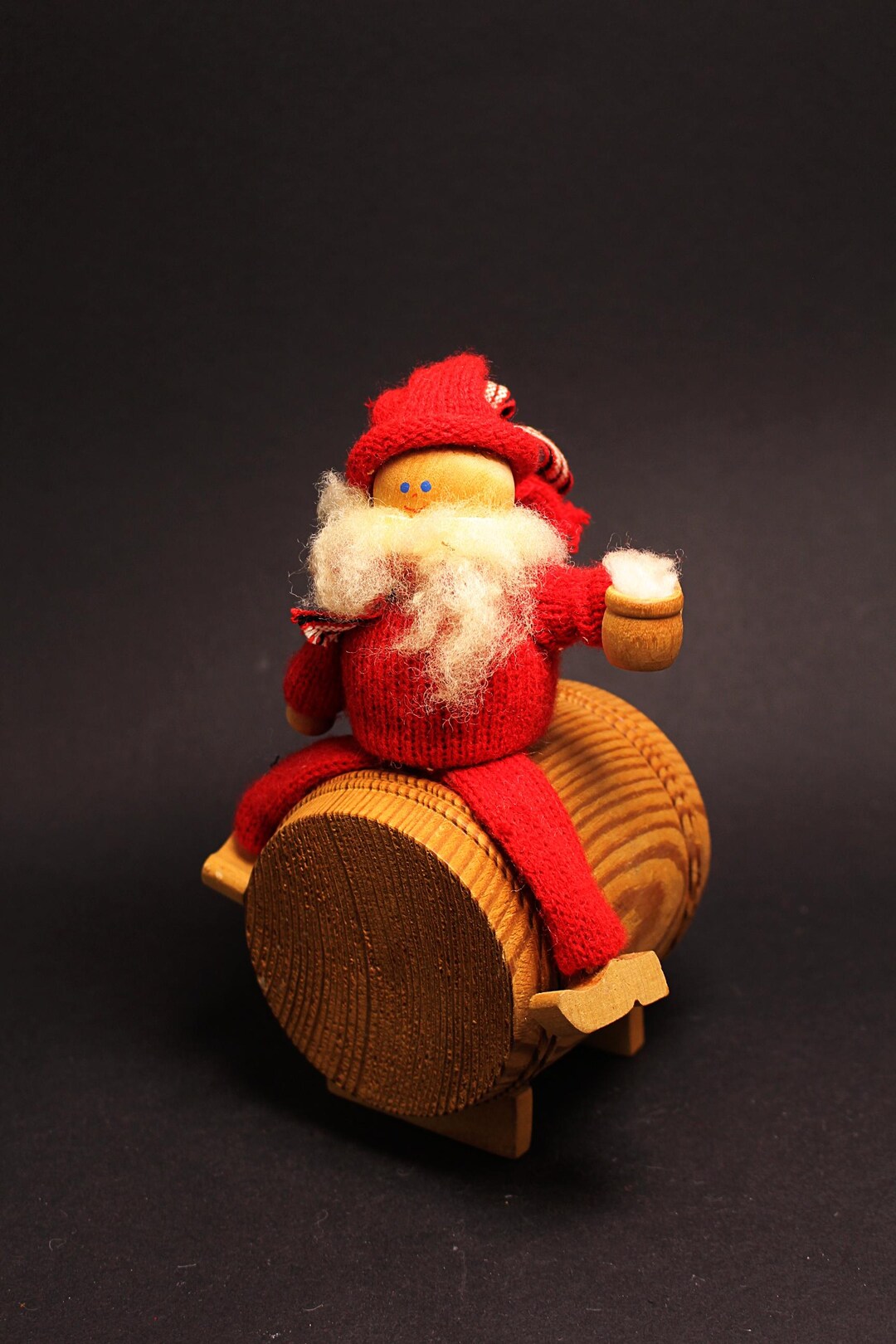 Vintage Wooden Swedish Tomte Gnome Santa Handmade Hand Carved Figure ...