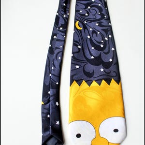 Blue SIMPSONS Cartoon Necktie,simpsons Sikl Ties,cartoon Nectie,men's ...