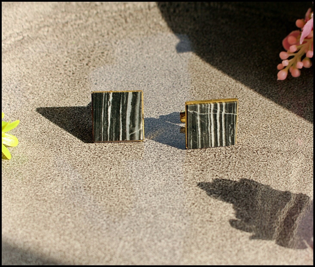 Vintage Cufflinks,gray Cufflinks,vintage Cuff Links ,men Cufflinks ...