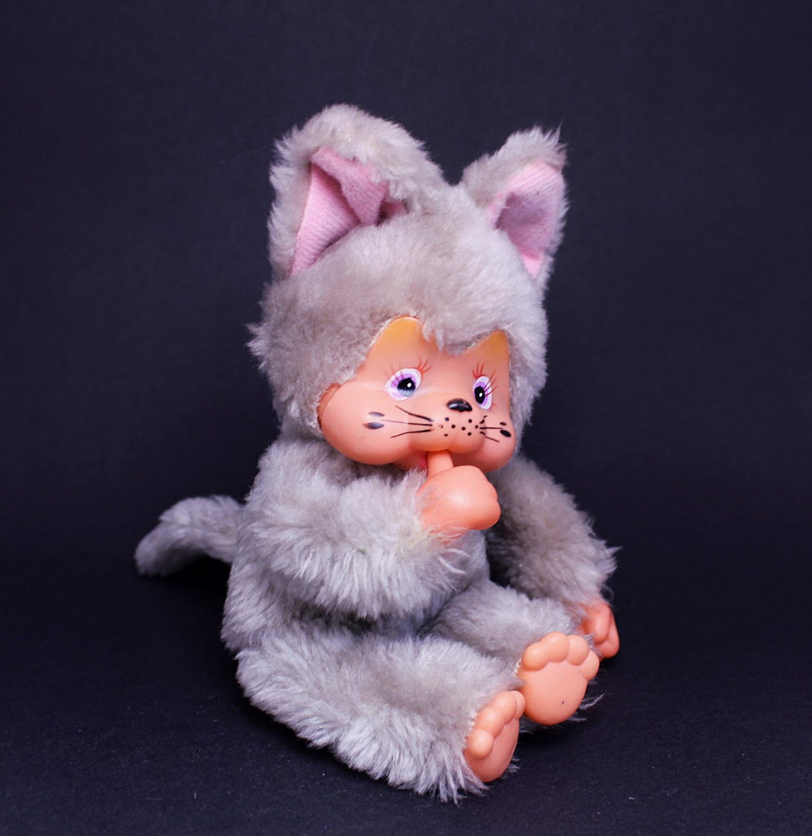 Vintage Monchhichi,monchichi Cat,babychichi Sekiguchi Grey Cat,nyamy ...