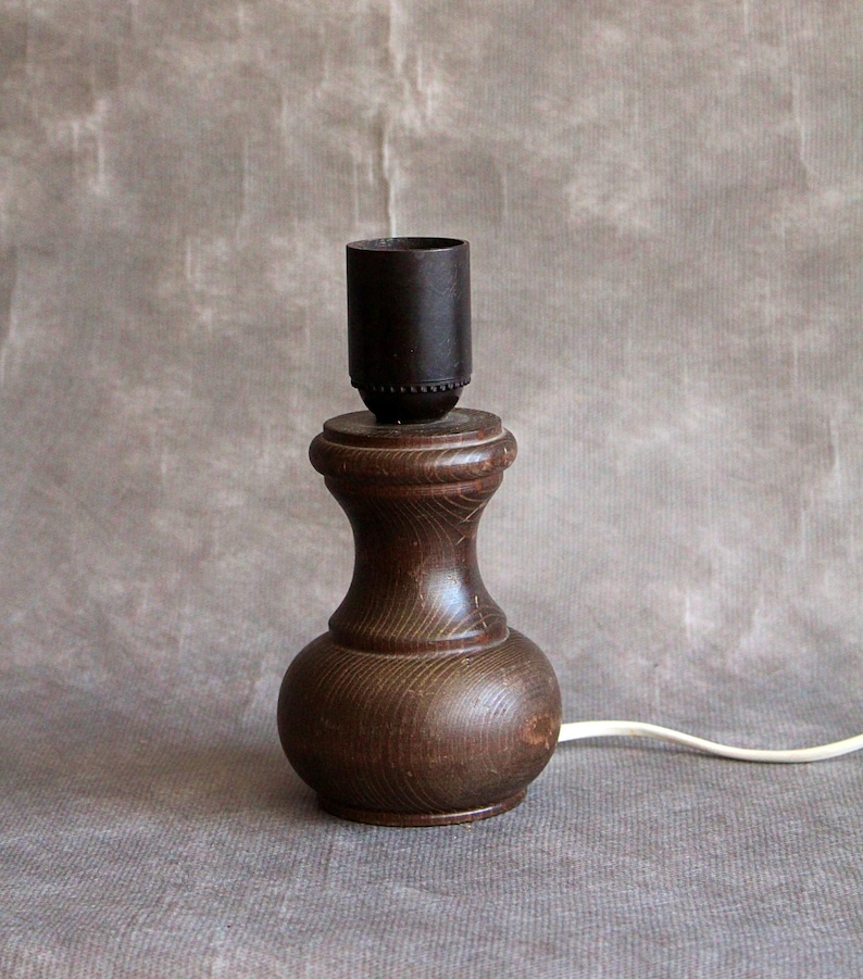 Vintage Hand-turned Wood Lamp Base: Scandinavian Cottage Decor - Etsy