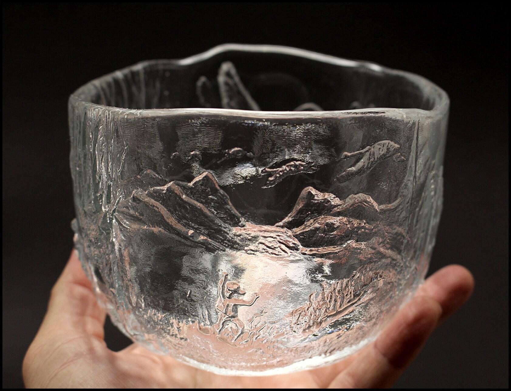 Kosta Boda-crystal Bowl by Kjell Engman,kosta Boda Mother Goose Bowl ...