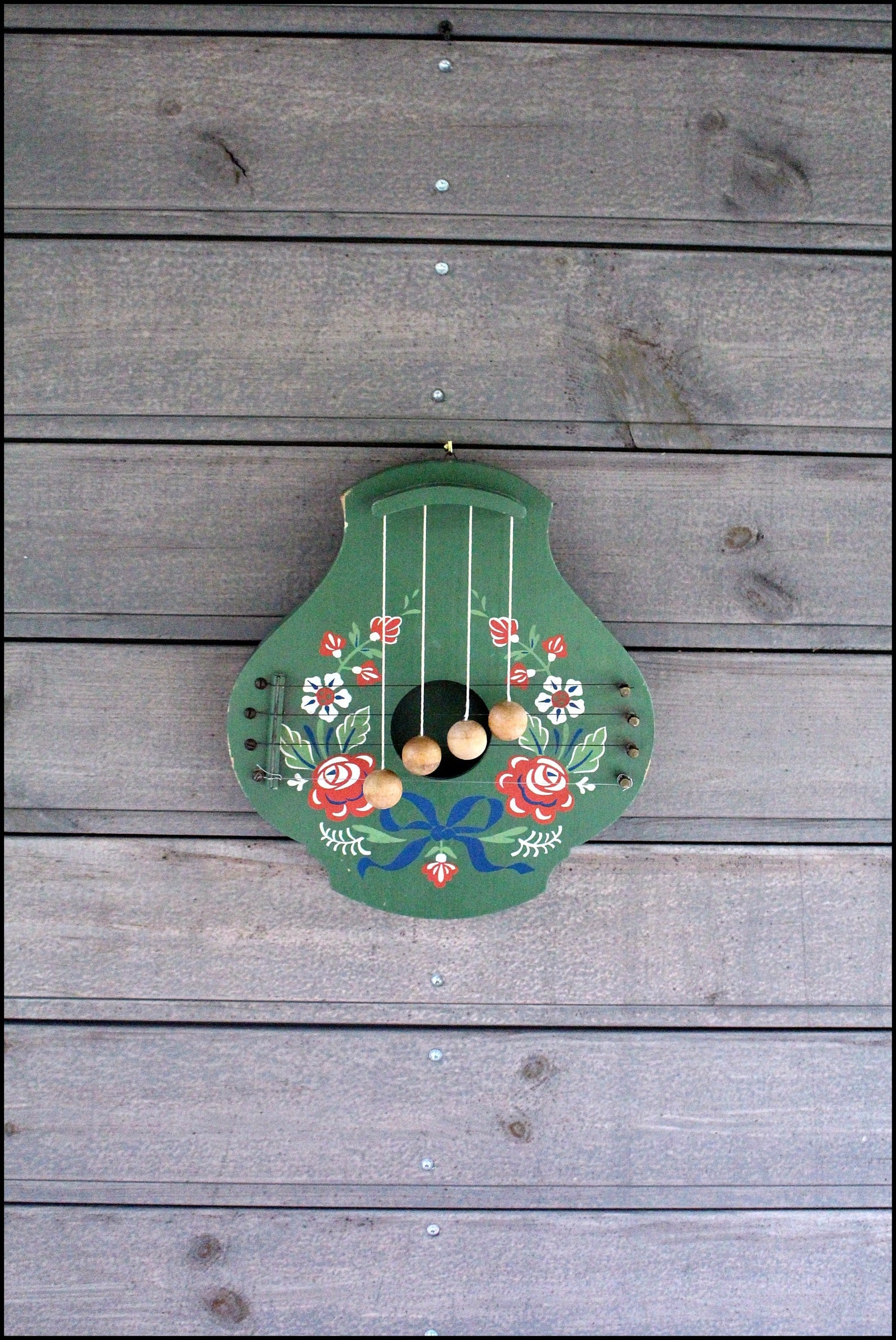 Vintage Swedish Door Harp,vintage 70s Swedish Door Harp Green Chimes ...