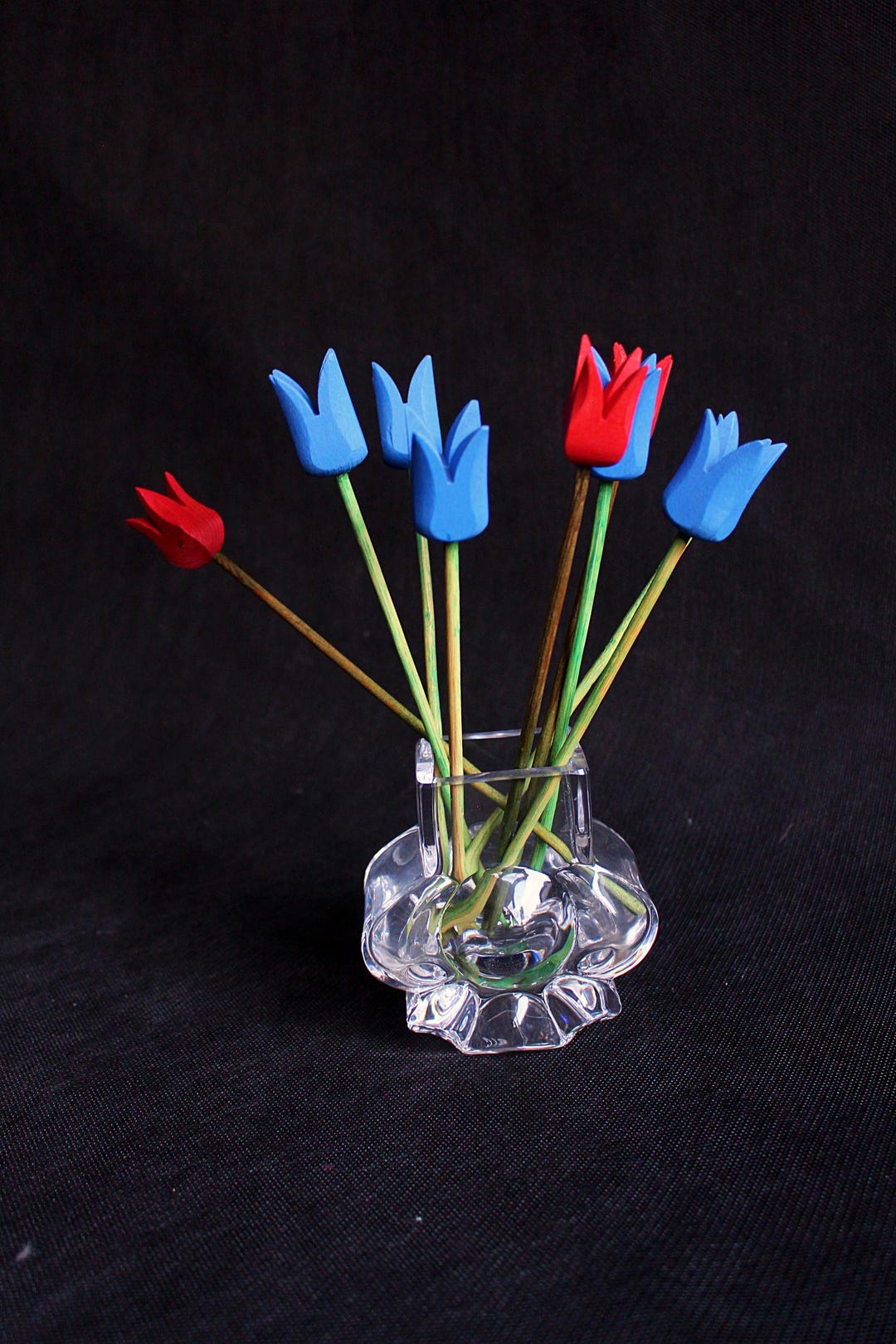 Vintage Swedish Wood Tulips: Handcrafted Scandinavian Decor - Etsy