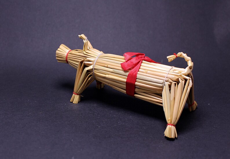 Vintage Straw Pig: Scandinavian Christmas Decoration (6.29 Inches) - Etsy