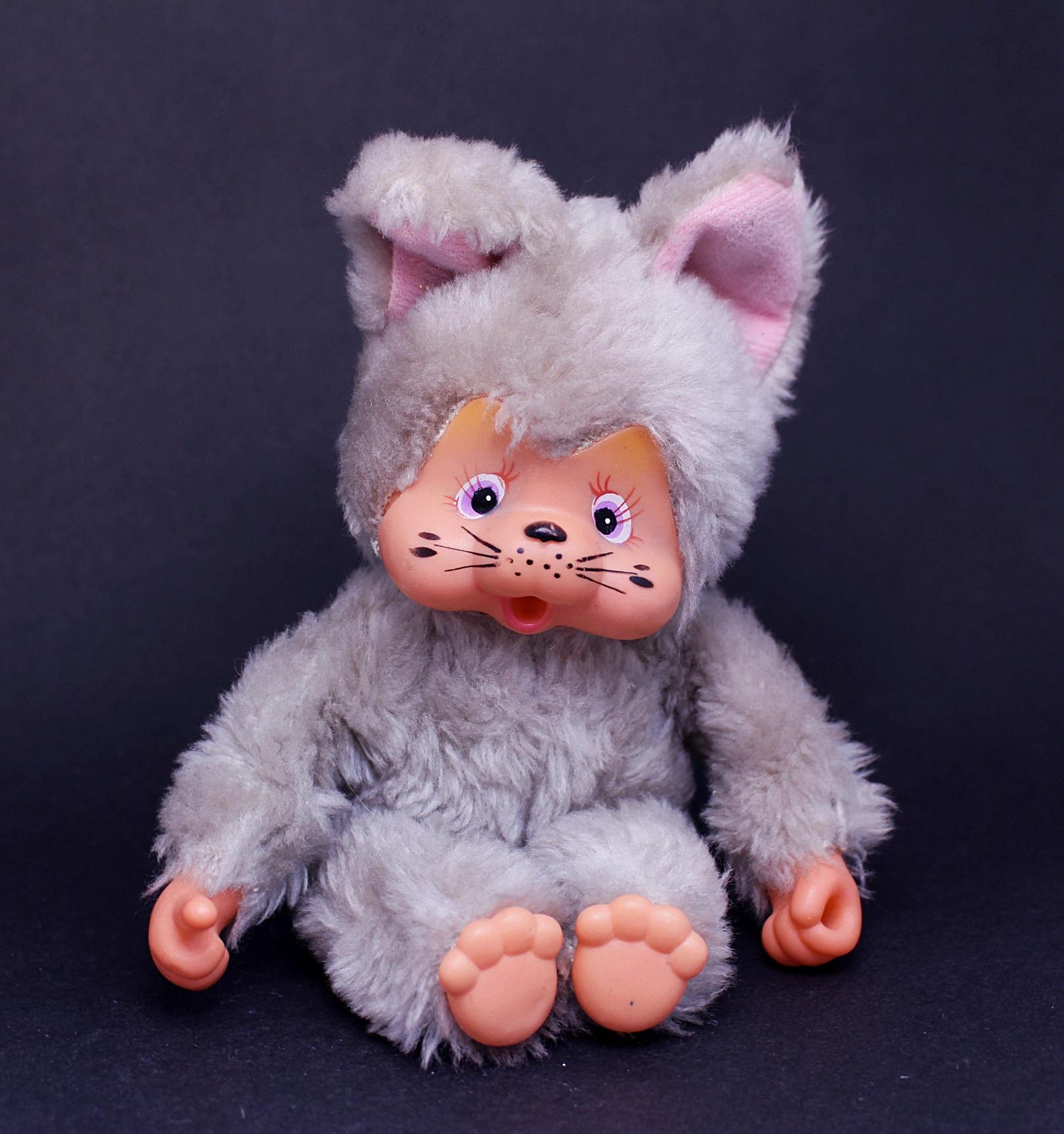 Vintage Monchhichi,monchichi Cat,babychichi Sekiguchi Grey Cat,nyamy ...