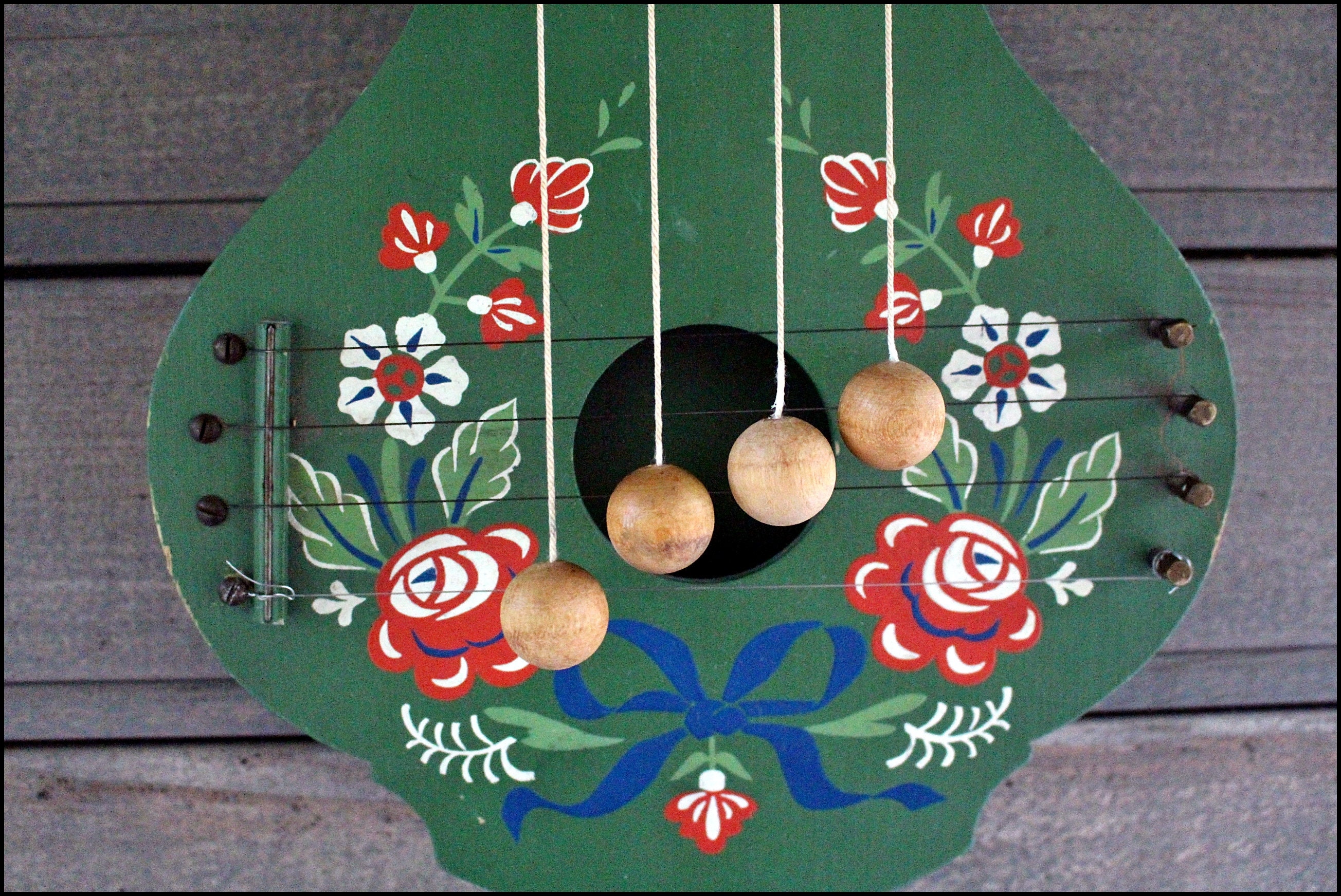 Vintage Swedish Door Harp,vintage 70s Swedish Door Harp Green Chimes ...
