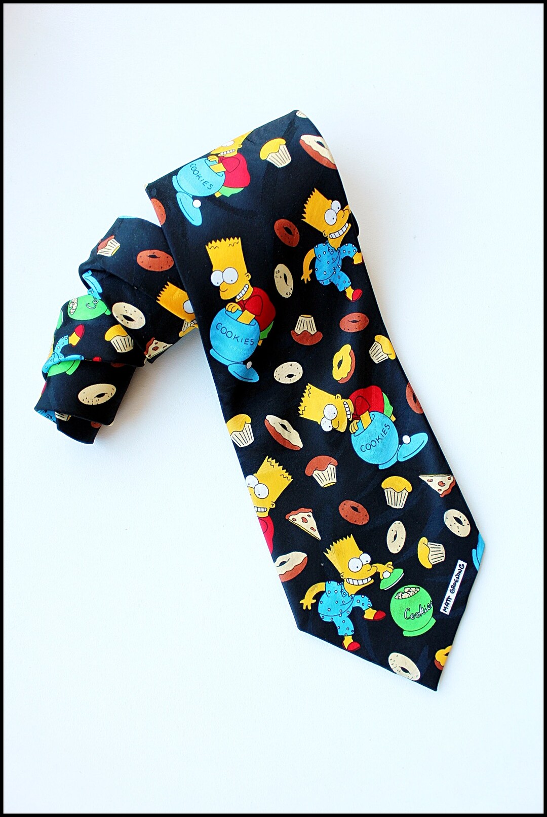 The Simpsons Necktie: Matt Groening Cartoon Silk Tie - Etsy